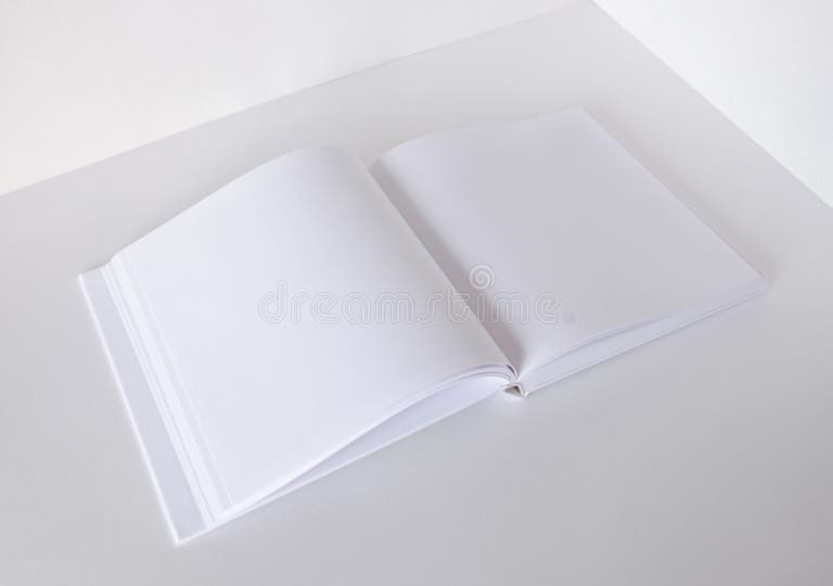 Mockup of an Empty Open Book in Square Format. Template for Design ...