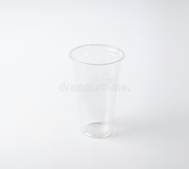 Mockup of an Empty Plastic Cup on White Background Stock Image - Image ...