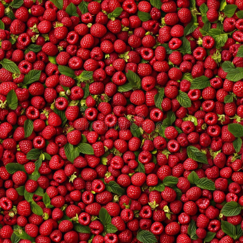 This Mockup Features Many Red-fruited Raspberries Against a Raspberry ...