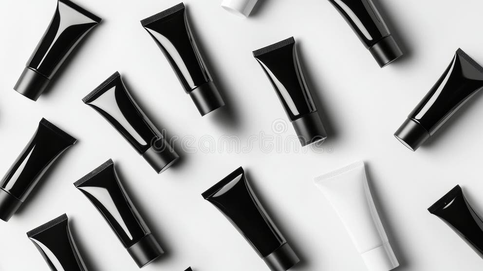 A Mockup Featuring Black and White Tubes in a Diagonal Pattern on a ...