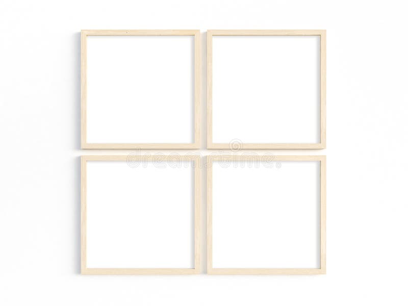 Square Wooden Frame of Pile Tree Cross Section Logs Isolated on White ...