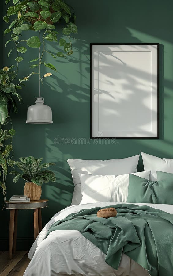 Mockup Frame in Scandi Living Room Interior, 3d Render Stock ...