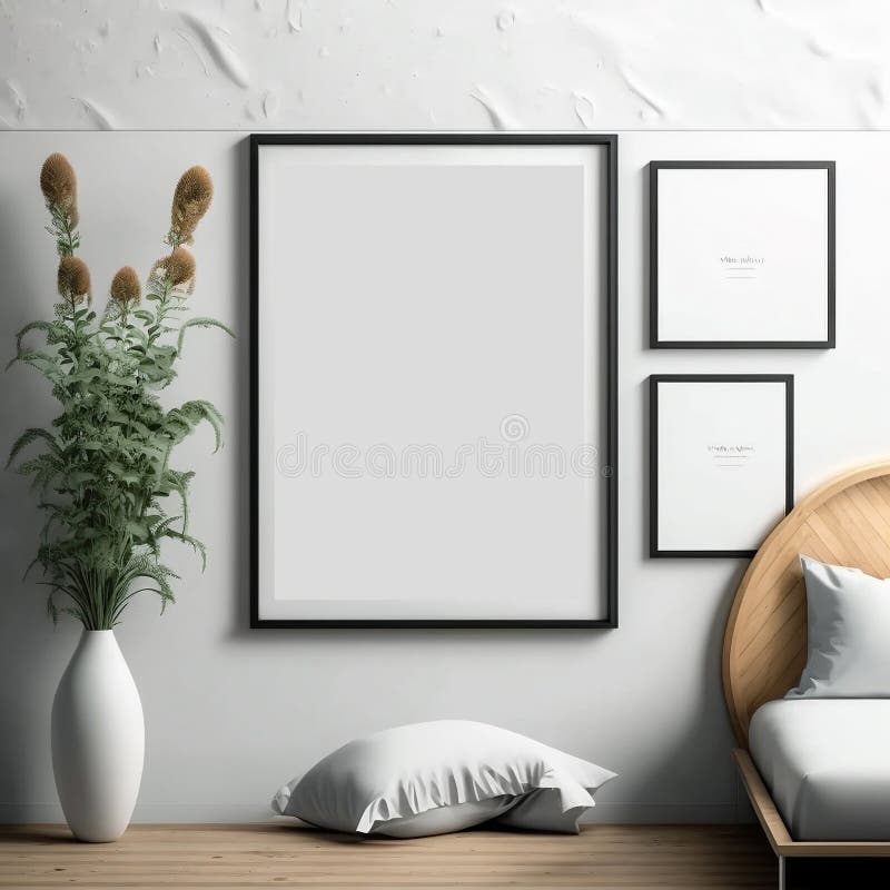 Mockup of Gallery Wall in a Cozy Living Room Interior with Multiple ...