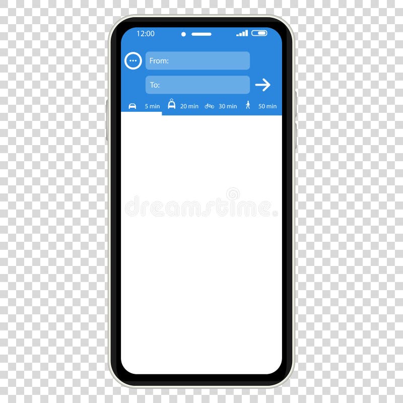 Mockup with Gps Navigation Phone. Map Mobile Stock Vector ...