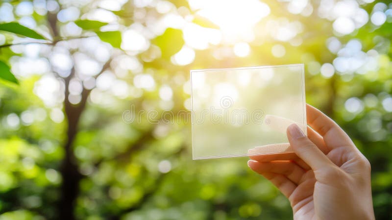 Mockup of a Hand Holding a Blank Rectangular Card with Rounded Corners ...