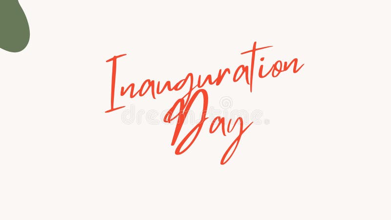 Happy Inauguration Day with Leaf Stock Illustration - Illustration of ...