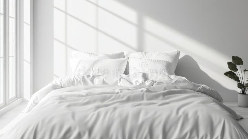 Mockup Home Textile Linen for Bed Stock Illustration - Illustration of ...