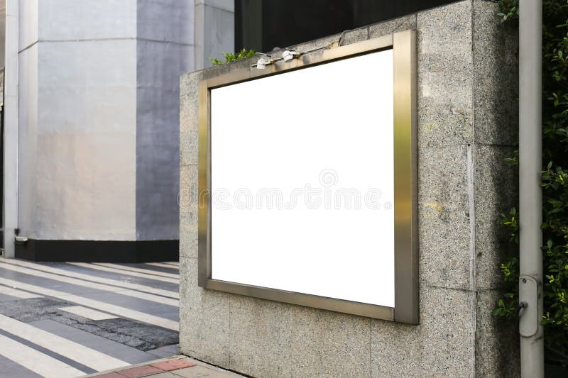 Mockup Image of Blank Billboard White Screen Posters and Led Outside ...