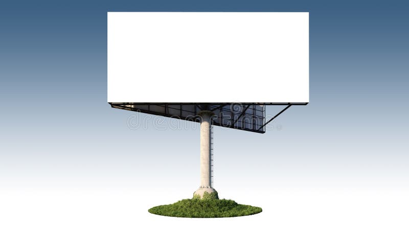 Mockup Image of 3d Rendering Stand Alone Billboard Stock Illustration ...