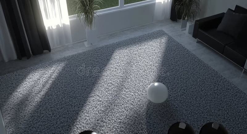 A Mockup of an Interior Carpet with a Blank White Rectangle in the Top ...