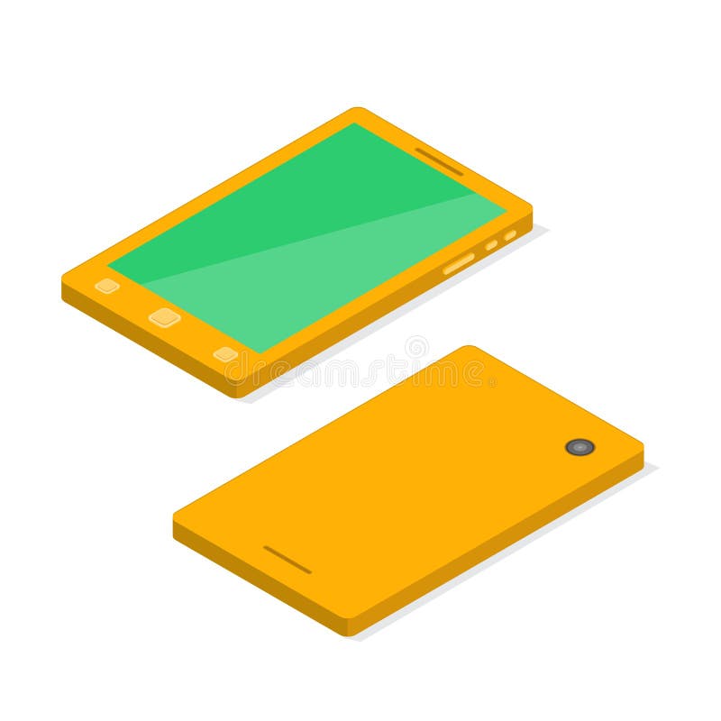 Mockup Isometric Phone. Vector Illustration Stock Vector - Illustration ...