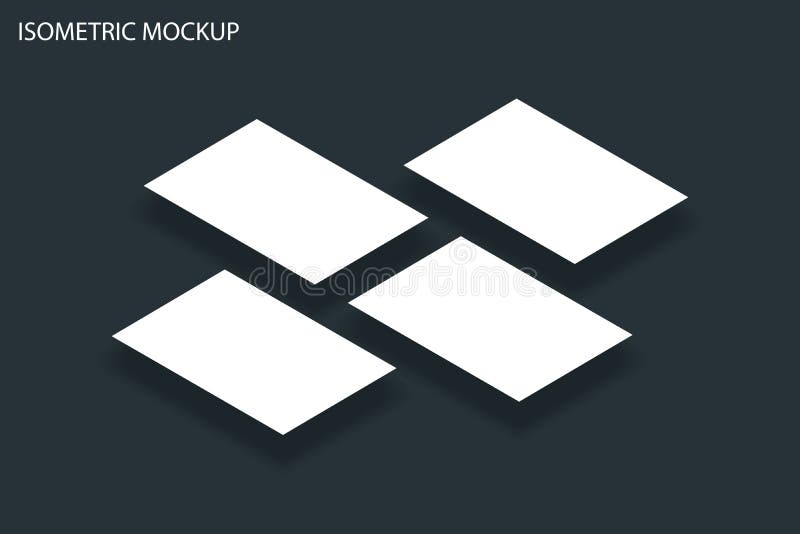 Mockup in Isometric Projection with Clean A4 Sheets or a Concept for ...