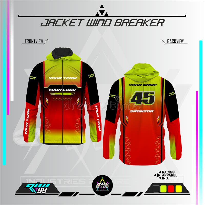 Mockup jacket wind breaker stock illustration. Illustration of mockup ...