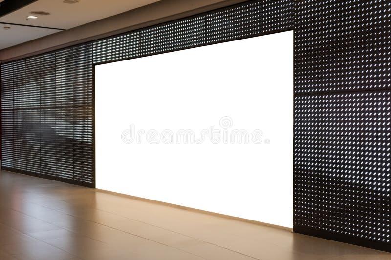 Mockup of Large Led Screen a Front of Shop in Shopping Mall Stock Image ...