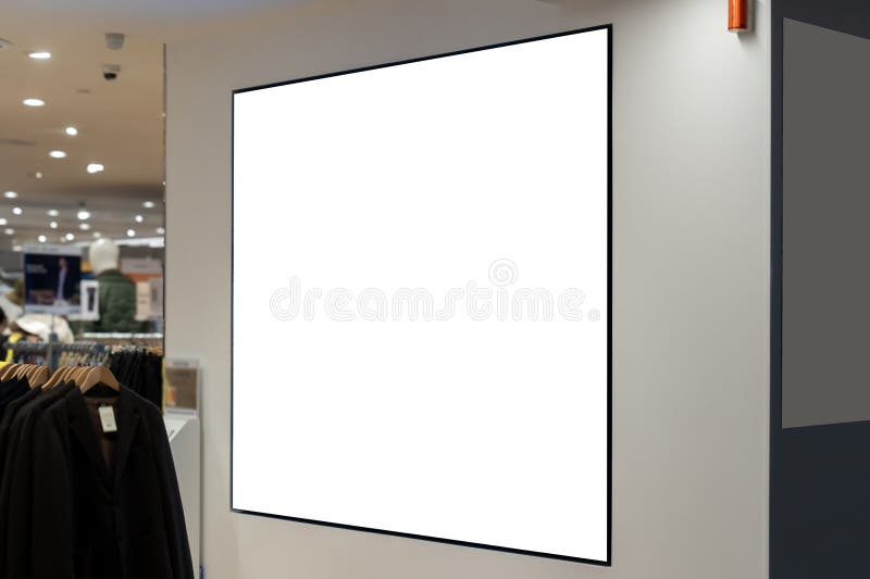 Mockup of Large Led Screen a Front of Shop in Shopping Mall Stock Image ...