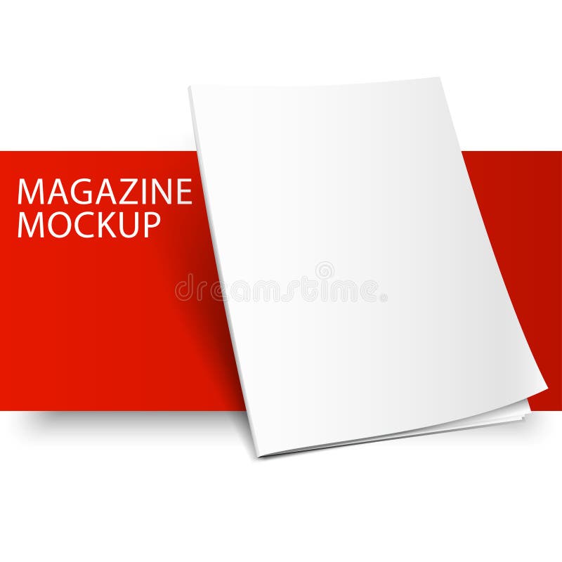 Mockup Magazine Red Line-01 Stock Vector - Illustration of book, cover ...