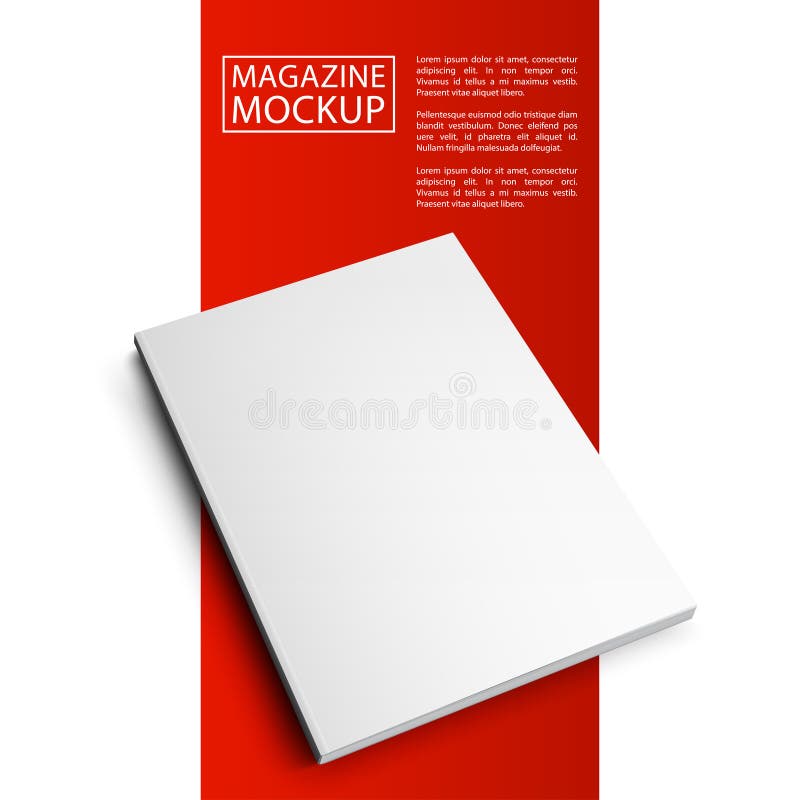 Mockup Magazine Red Line9-01 Stock Vector - Illustration of design ...