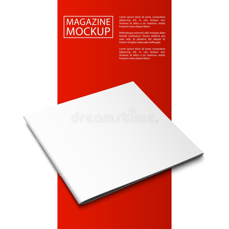 Mockup Magazine Red Line9-01 Stock Vector - Illustration of design ...
