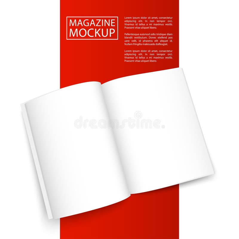 Mockup Magazine Red Line10-01 Stock Vector - Illustration of series ...