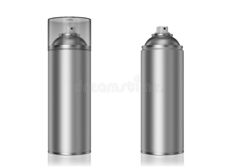 Mockup of Metal Spray Paint Cans. Spray with Edge. Spray Paint with Cap ...