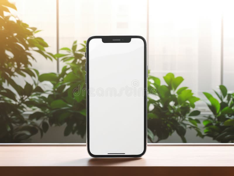 Mockup Mobile Phone Blank White Screen, Smartphone Empty Display Use ...