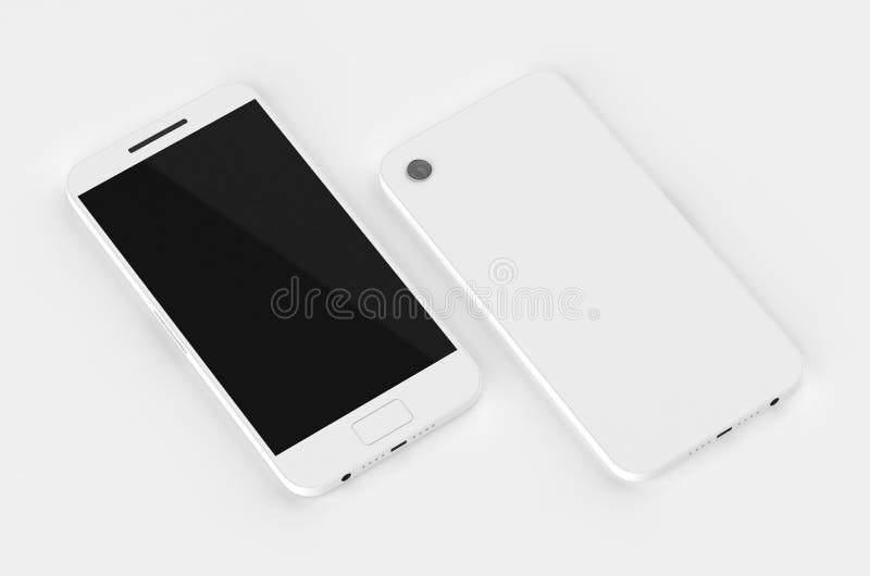Mockup of Mobile Phone Cellphone Device 3d Render Stock Illustration ...
