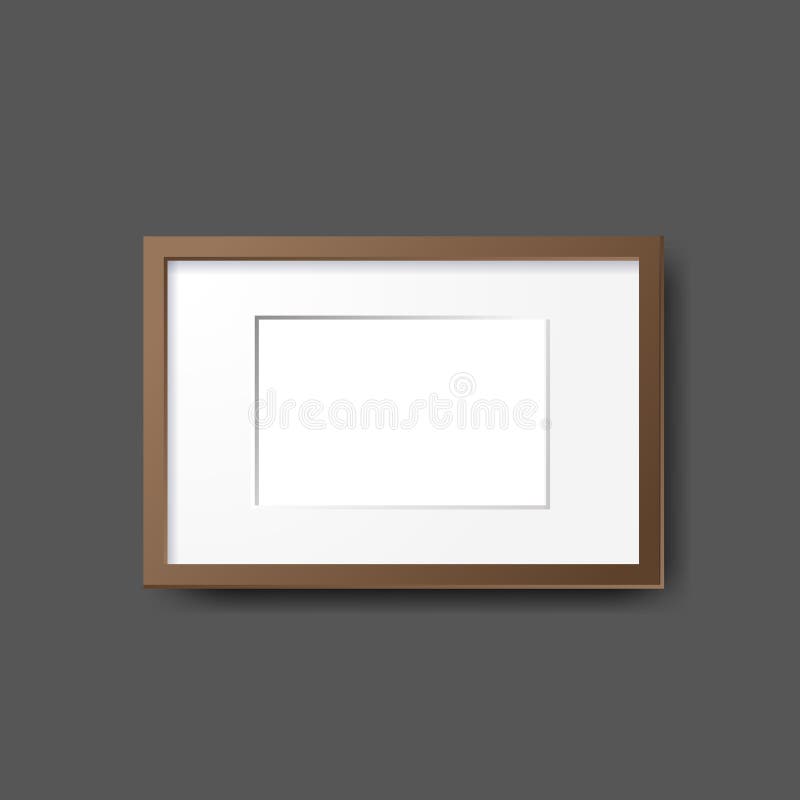 Mockup Modern Empty Frames on Wall. Layout Template. Realistic Mockup ...
