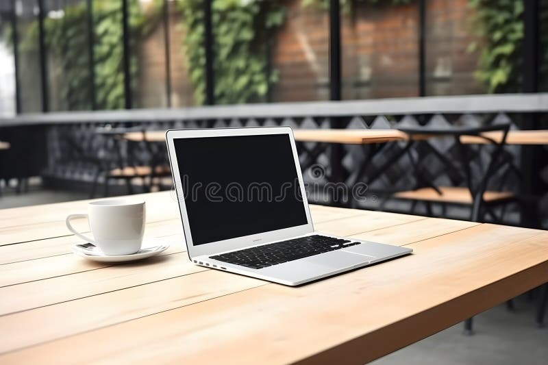 Mockup of Modern Laptop, Smartphone, Mac, Pc, Tablet on the Table Stock ...