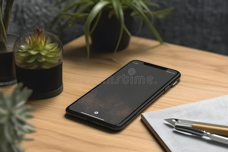 Mockup of Modern Laptop, Smartphone, Mac, Pc, Tablet on the Table Stock ...