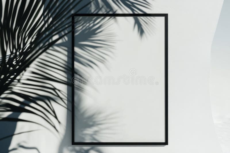 Mockup of a Modern Picture Frame Against a Smooth White Backdrop with ...