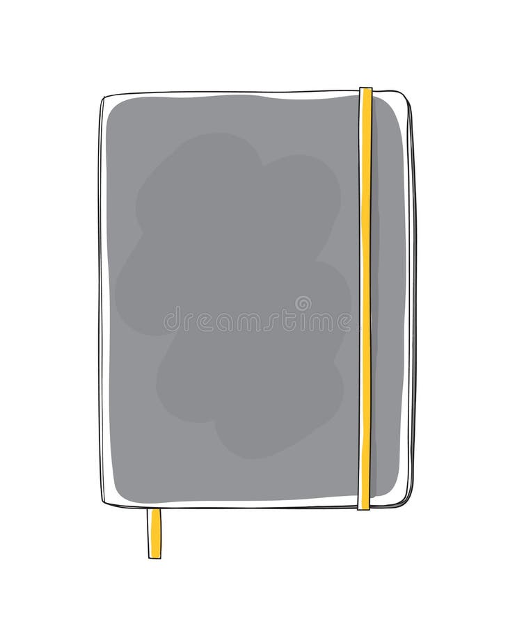 Mockup Note Book Hand Drawn Vector Art Illustration Stock Vector ...