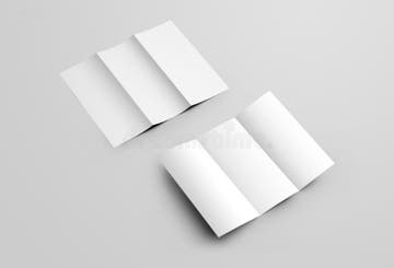 Mockup Open Diagonal Trifolds, Standard Size for Presentation Design ...