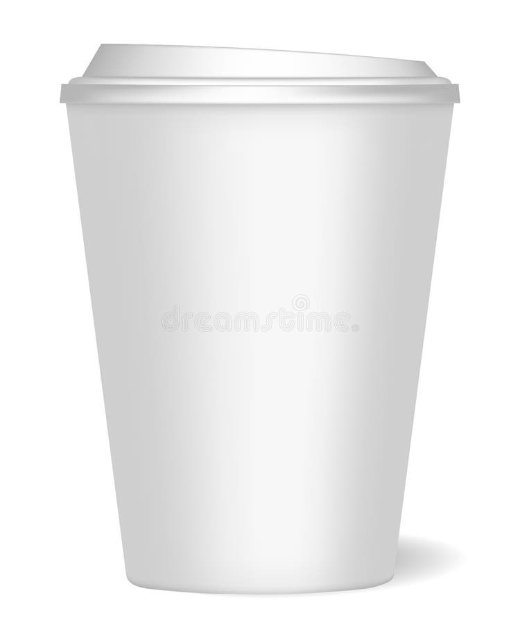 A Mockup of a Paper Cup with Realistic Shadow for Coffee, Tea, Drinks ...