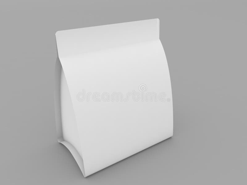 Mockup of Paper Packaging for Food on a Gray Background. Stock ...