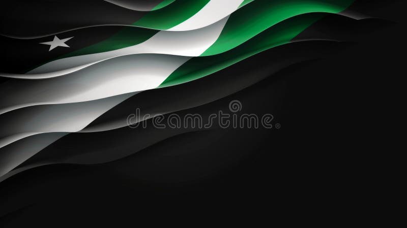 Mockup of Paper with a Pakistani Flag Design, Flowing Gently in the ...