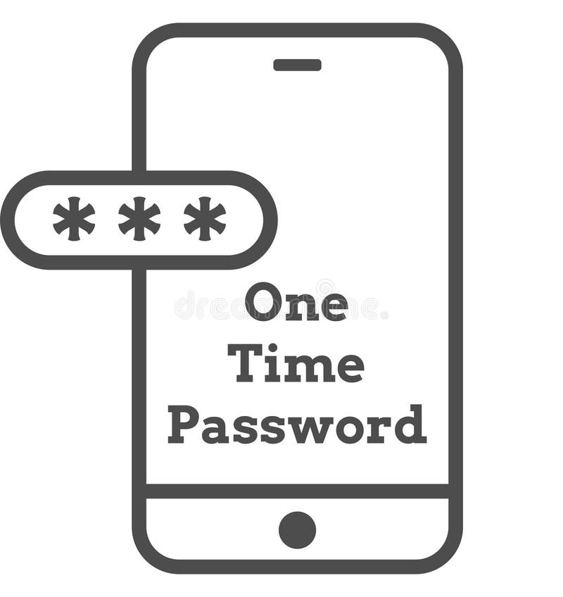 Mockup Phone With Encrypted Password Authentication Two Factor