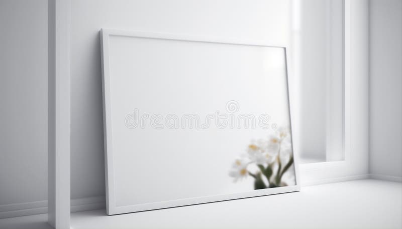 Mockup of Picture Frame Decorated Clean Space for Text on White ...