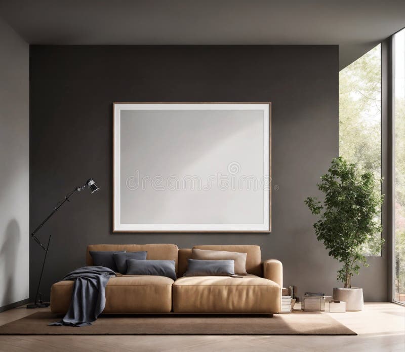 Mockup of Picture Frames on Minimal, Stylish Room with Soft Daylight ...