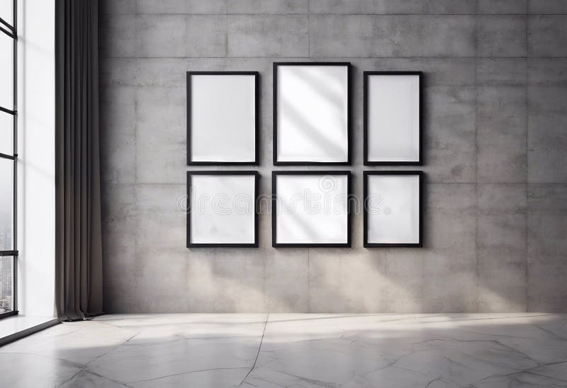 Mockup of Picture Frames on Minimal, Stylish Room with Soft Daylight ...