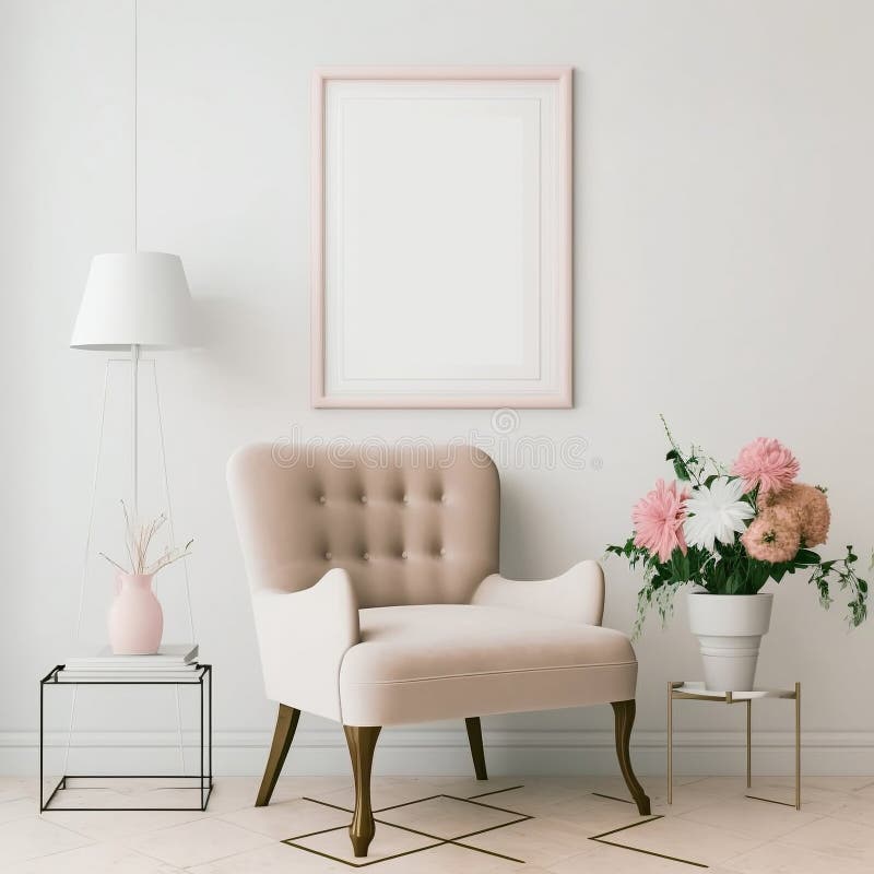 Mockup of a Pink Wall in a Pink Color Scheme Interior Room Setting ... Mockup of a Pink Wall in a Pink Color Scheme Interior Room Setting ...