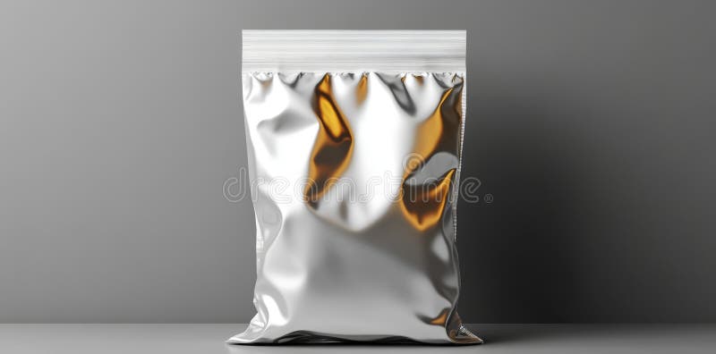Mockup of a Plastic Bag for Showcasing Chip Packaging. this Includes ...