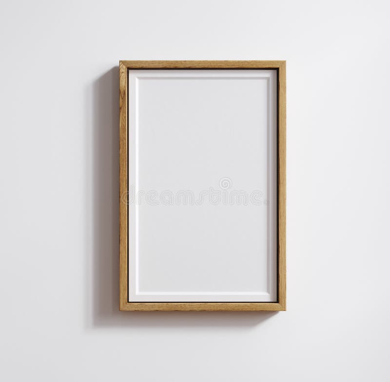 Mockup Poster Frame Close Up, 3x5 Paper Ratio Stock Illustration ...