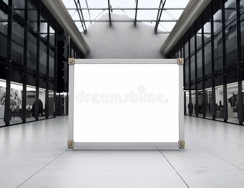 Mockup Poster Media Template Ads Display 3d Rendering Stock ...