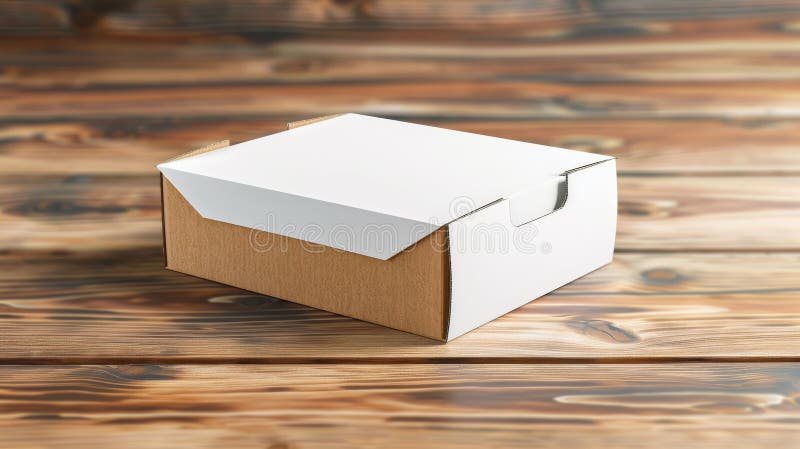 A Mockup of a Product Packaging Box a White Cardboard Box on a Light ...
