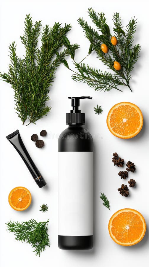 Mockup of Product Packaging Designed with Natural Elements and Fresh Ingredients for Eco ...