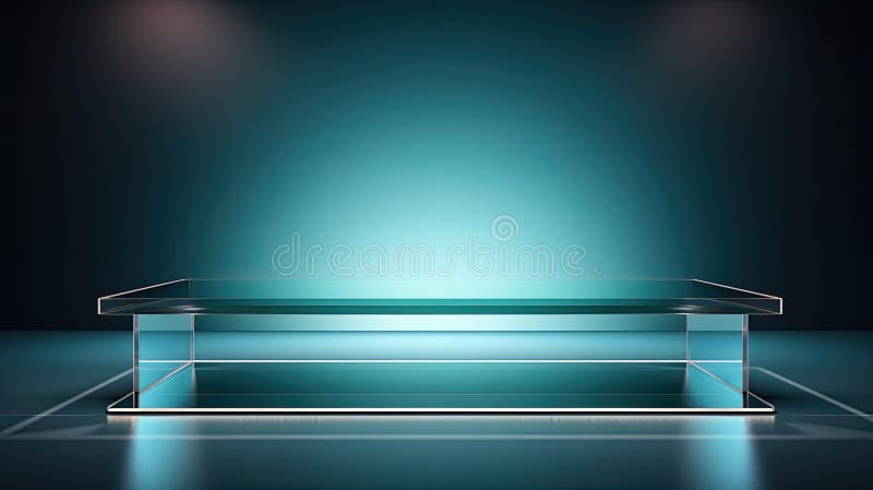 Mockup for Product Showcasing, Sleek, Modern Glass Podium, Empty, with ...