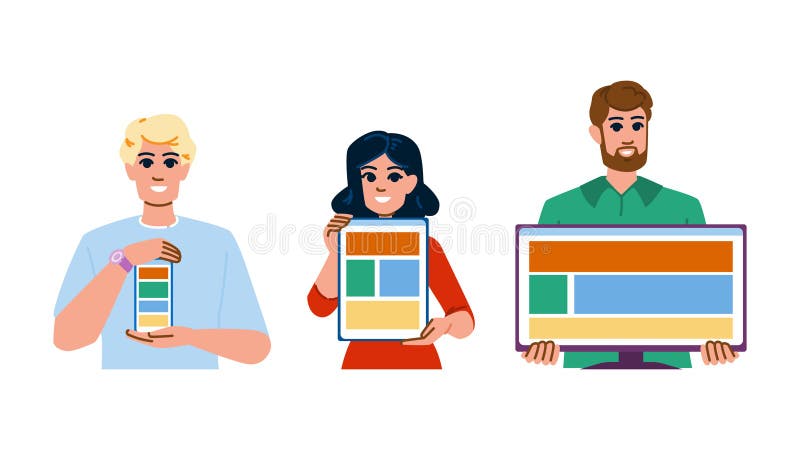 Mockup Responsive Design Vector Stock Vector - Illustration of ...