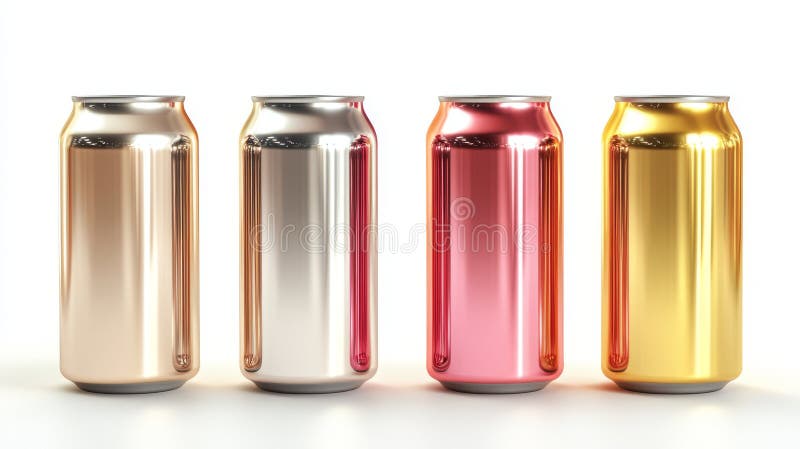 A Mockup of Shiny Metal Can Packaging Isolated on a White Background is ...