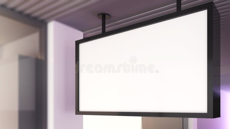 A Mockup of a Shop Sign in a Square Shape.Signboard for Logo ...