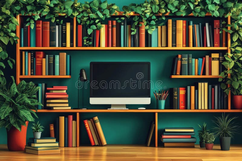 Mockup Showcases Sleek Desktop Computer Set Against Vibrant Green ...